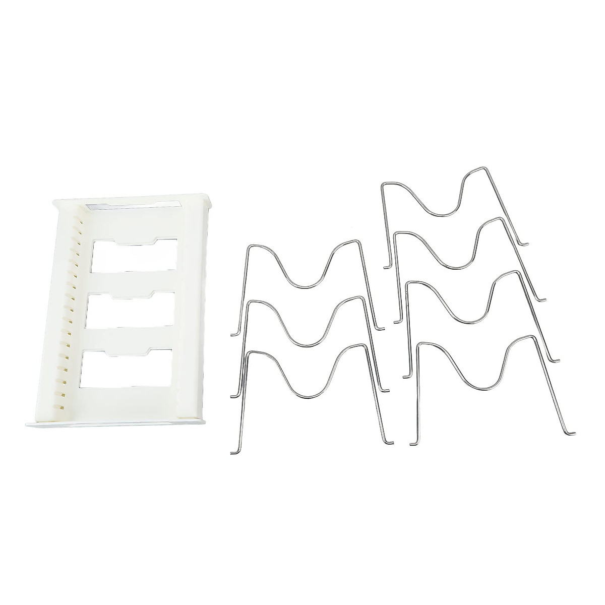 Expandable Pot and Pan Organizer for Cabinet,Anti Slip Adjustable Dividers Pot Lid Rack Holder for Cabinet Kitchen Cookware Bakeware Plate