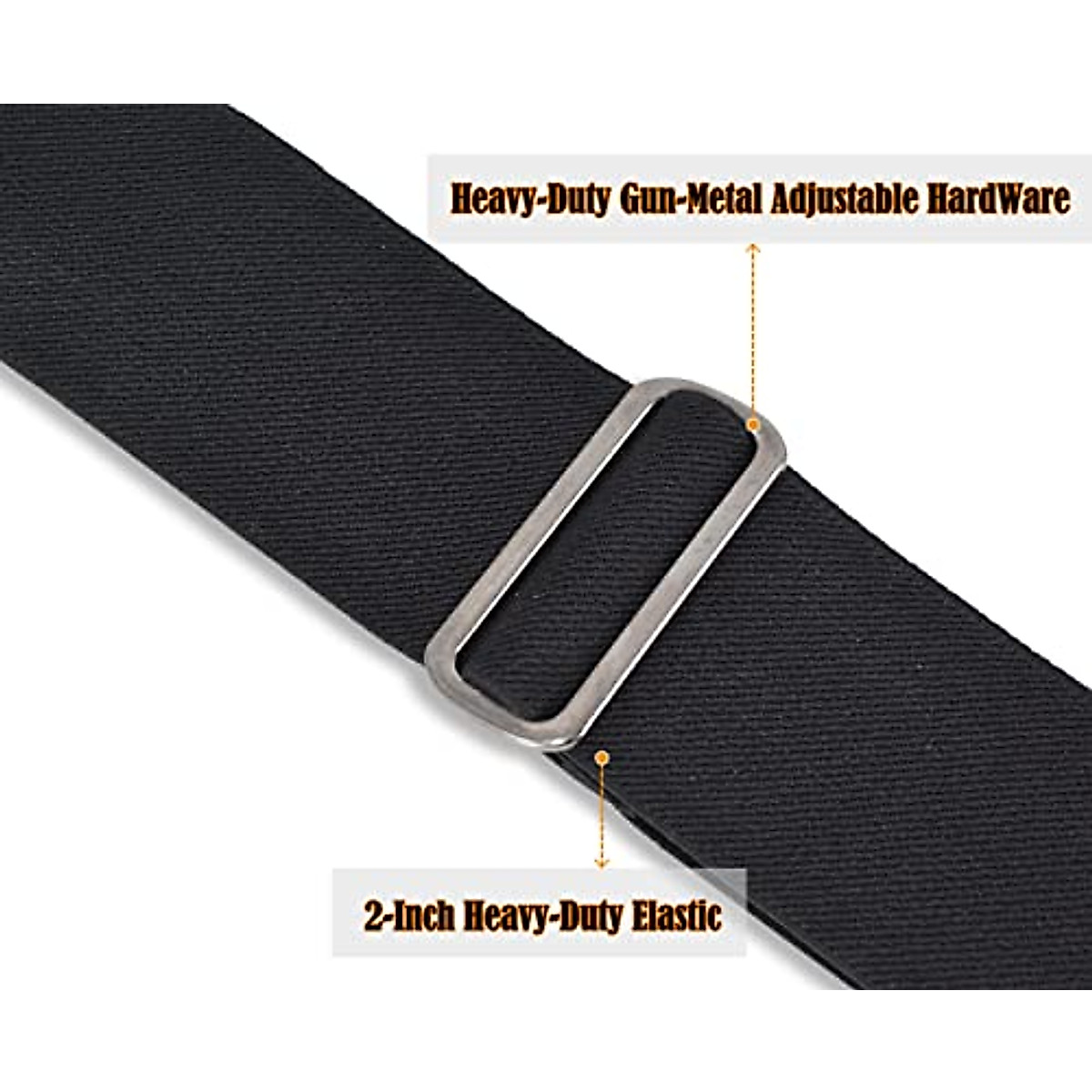 WELKINLAND 2Inch Elastic Mens suspenders, Heavy Duty suspenders for men, Work suspenders for men, Suspenders for men w/clips, Suspenders for men heavy duty, Mens suspenders for trousers