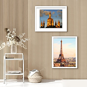 SESEAT 16x20 Picture Frame White, Display Pictures 11x14 with Mat or 16x20 without Mat, Photo Frames Wall Gallery, 1 Pack