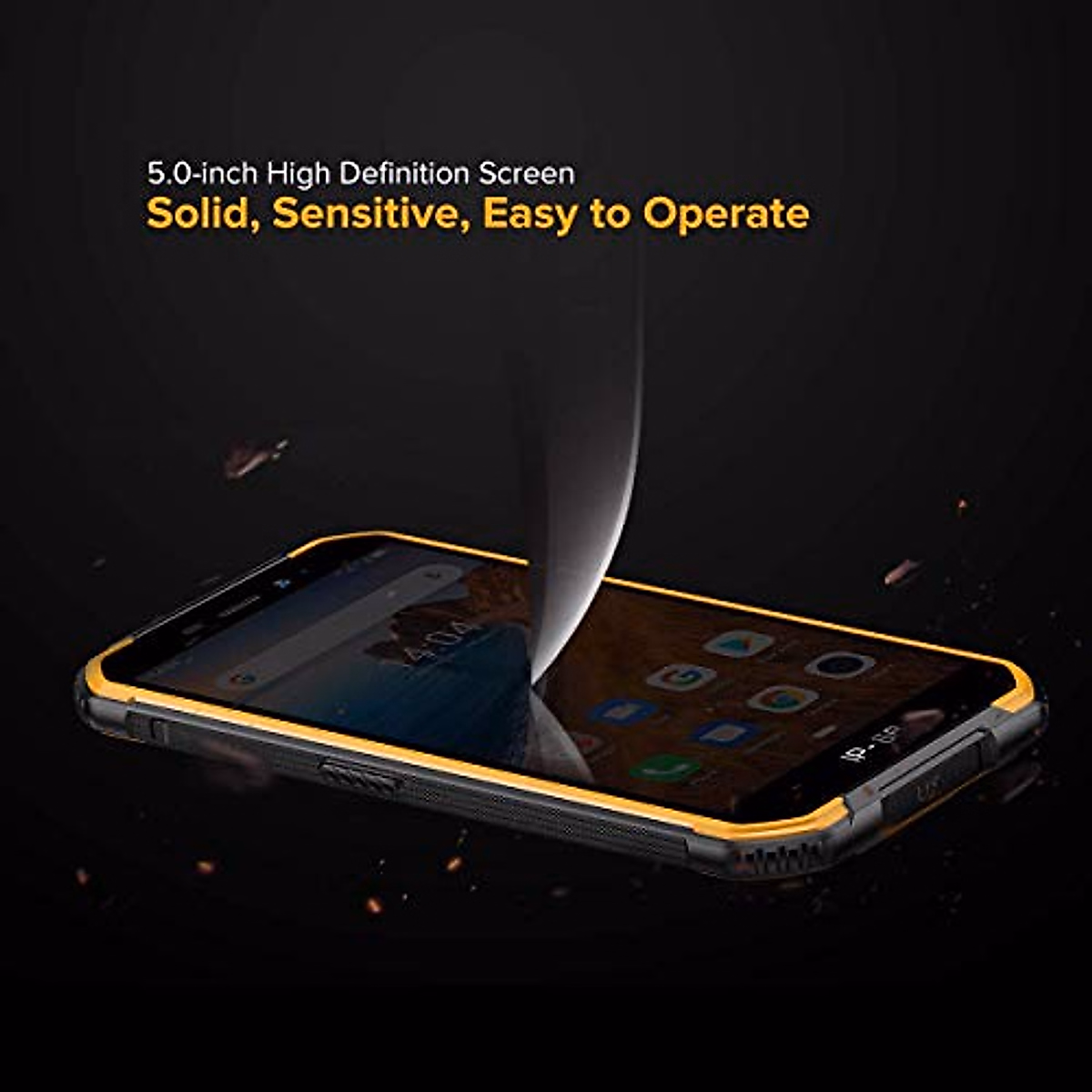 Ulefone Rugged Smartphone Unlocked, Armor X6 (2022) IP68 Waterproof Cell Phone, 5.0 inch, Android 9.0 2GB+16GB, 4000mAh Battery, Global 3G Dual SIM, LED Light, Face ID Compass+GPS Shockproof (Orange)