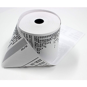 (50 Rolls) 3" x 165' 1-Ply Bond Receipt Paper POS Cash Register Paper | TMU200 SRP275 Star sp 700 Kitchen Printer Paper Rolls from Nayelish