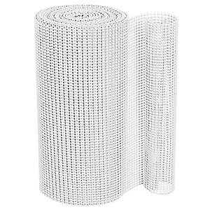 Smart Design Classic Grip Shelf Liner – 18in x 5ft – Non-Adhesive Drawer Liner with Strong Grip Helps Protect and Personalize Your Home Organization and Storage – White