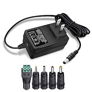 12V DC Adapter Charger Universal DC in 12 Volt 2 Amp Power Supply Cord Compatible for Beats by Dre Beats Pill XL, Streamlight Waypoint 300 44900 44902 44910 44905 44909 LED Flashlight Spotlight Cable