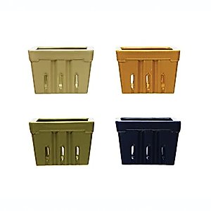 Creative Co-Op Textured Stoneware, Matte Finish, 4 Colors Berry Baskets, 4" L x 4" W x 3" H, Multicolor