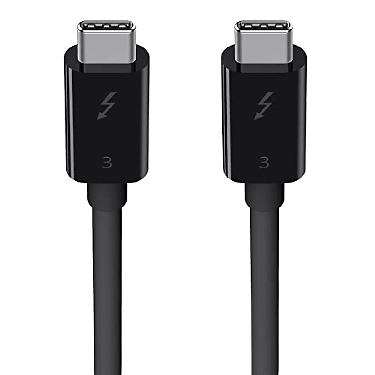 Belkin Thunderbolt 3 Cable (USB-C to USB-C) - USB C Cable For MacBook Air, Galaxy, Apple TV & More, Fast Charging Up To 100W, Made For USB-C, Thunderbolt 3 devices & 5K/Ultra HD - 1.6ft/0.5m - Black