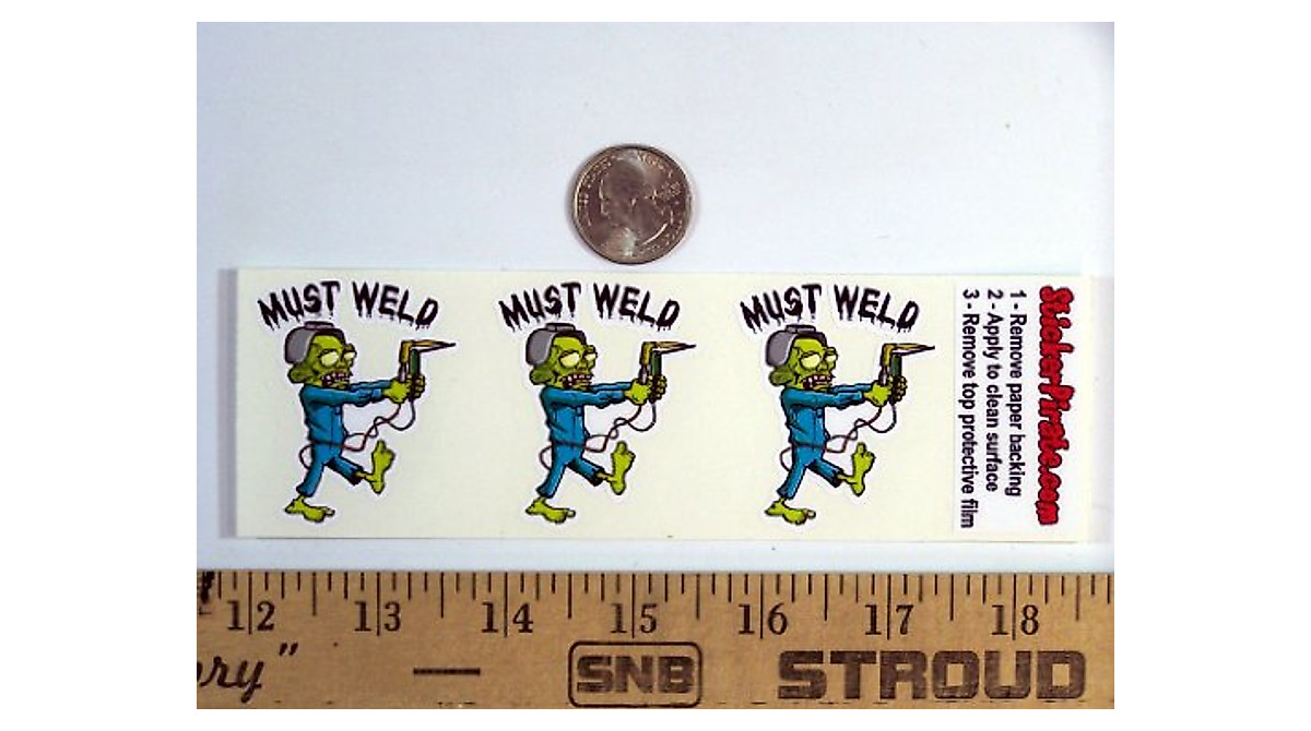 3 - Must Weld Zombie Welder Hard Hat/Helmet Stickers H232 — 🛍️ The ...