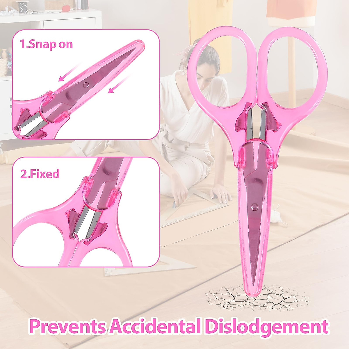 10Pcs Small Scissors All Purpose Stainless Steel Detail Scissors with Protective Cover Mini Detail Craft Scissors Straight Fine Tips Sewing Scissors Tiny Scissors for Embroidery Knitting Paper Cutting