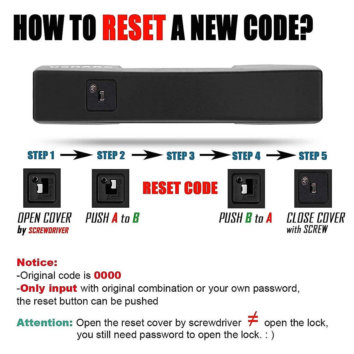 USHAKE Combination U Lock + Bike Water Bottle Cages