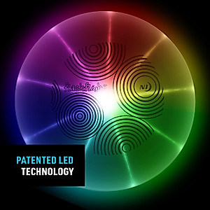 Nite Ize Flashflight Light Up Flying Disc - Family Game Night Fly Disc Toy - LED Disc with Replaceable Batteries - Family Game Night Accessories with Light - Disc-O