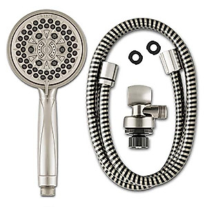 Waterpik High Pressure Powerpulse Massage Hand Held, Brushed Finish, Detachable Shower Head with 7 Spray Settings, ‎XFT-769E