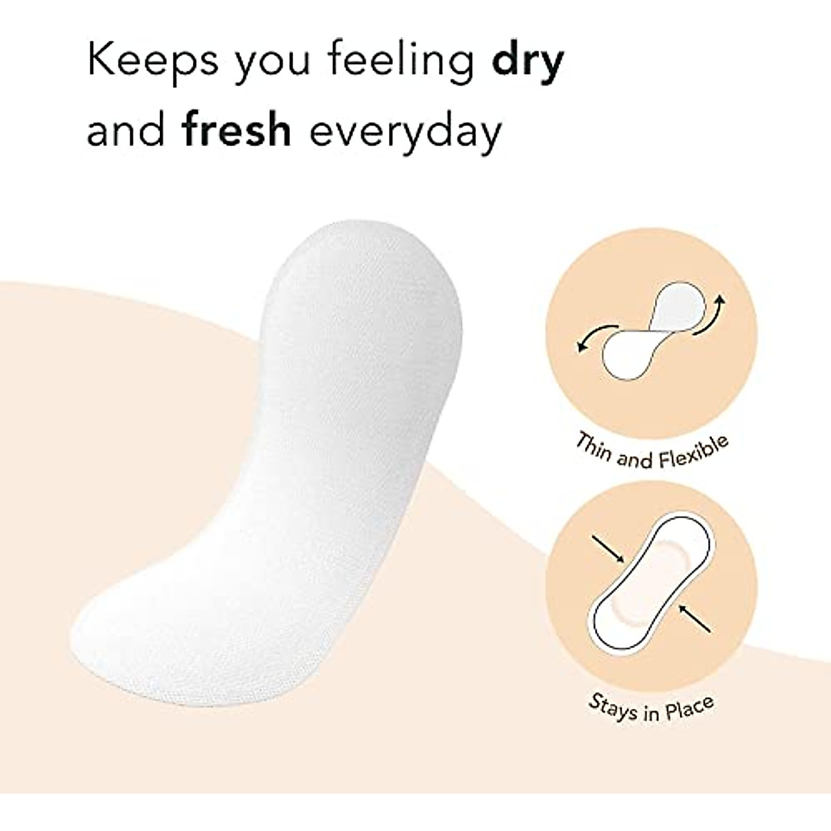 Rael Panty Liners for Women, Organic Cotton Cover - Thin Pantiliners, Light Absorbency, Unscented, Chlorine Free (Micro Thin, 140 Count)