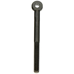 Carbon Steel Eyebolt, Not for Lifting, Black Oxide Finish, Meets ASTM A311, 3-1/4" Length, 3/16" Eye ID, 1-1/4" Thread Length, 1/4"-20 Threads, Made in US (Pack of 2)