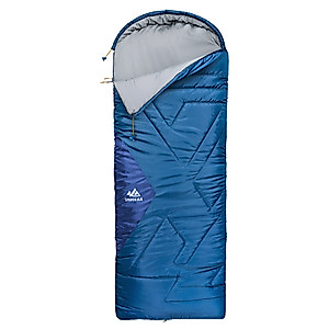 Unigear Camfy Bed 30°F Sleeping Bag – Premium Comfortable Sleeping Bag for Adults and Kids – Lightweight Portable for 3 Season Camping(Light Blue, Regular)