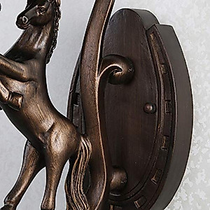 PEHUB Modern Simple Resin Wall Lamp Pure Copper Horse Outline in Gold Sconce Outdoor Waterproof Illumination Wall Light E27 Exterior Light Fixture