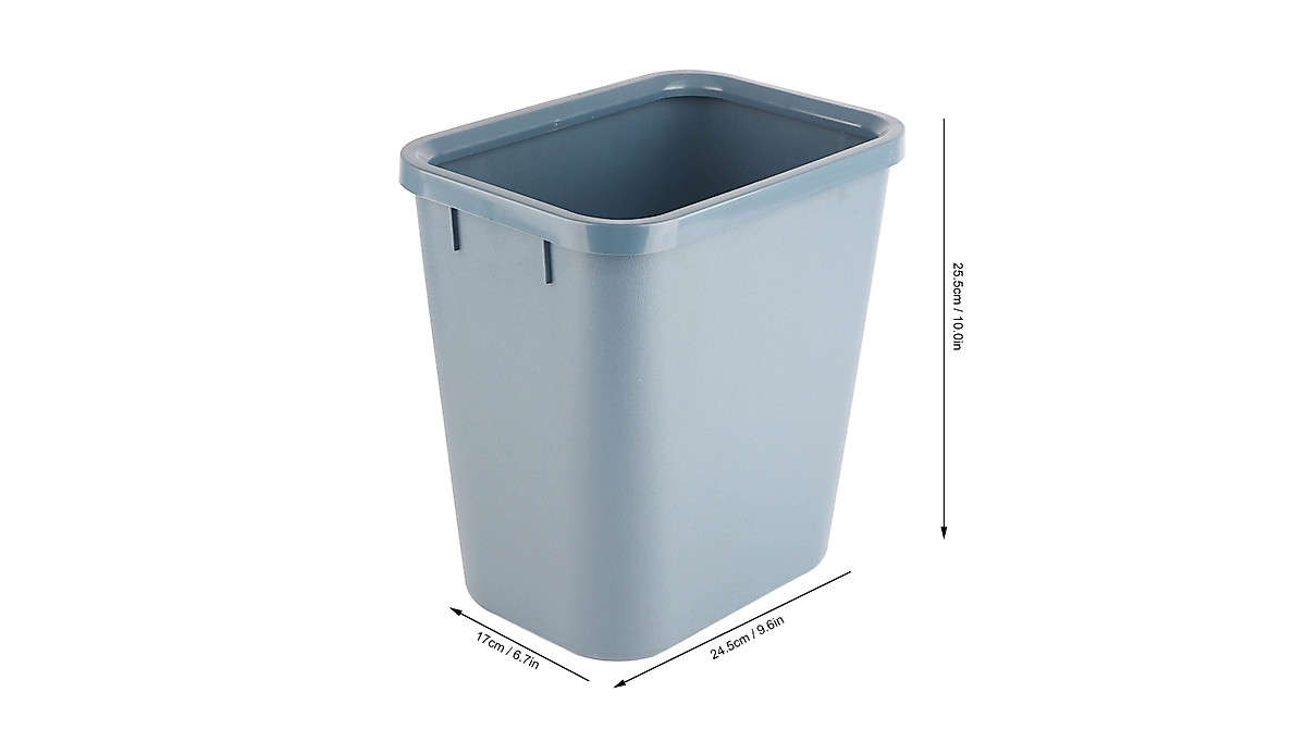 8L Rectangular Plastic Waste Bin for Home & Office
