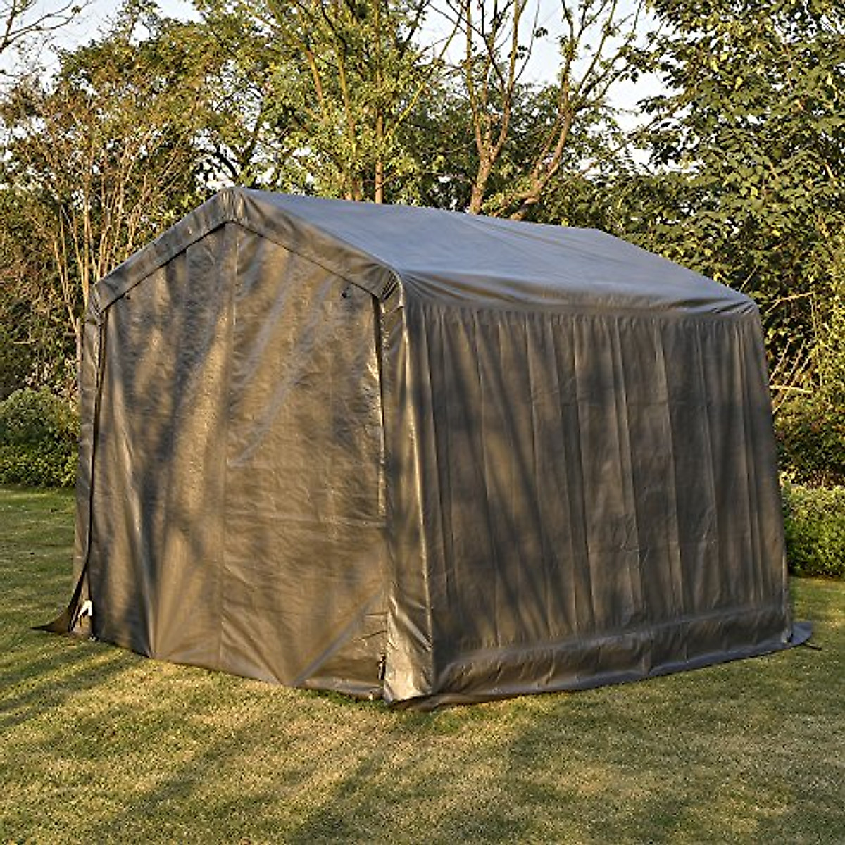 Bestmart INC Heavy Duty Protable Garage shed Shelter Canopy Carport Deep Gray,10x10x8ft