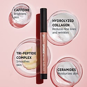 IT Cosmetics Superhero No-Tug Waterproof Eyeshadow Stick, Super Slate - Metallic Pewter - Longwear, Blendable Cream Eyeshadow with Built-In Primer - Suitable for Sensitive Eyes - 0.05 oz