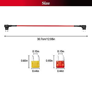 Gtpartes Red TIPM Repair Fuel Pump Relay Bypass Cable Fit for 2007-2016 Dodge Ram 1500 2500 3500 14AWG WIRE/20AMPS