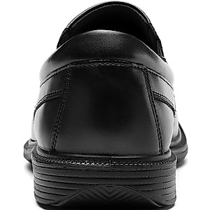 SVNKE Men's Casual Slip-on Loafers Stretch Shoes Square Toe Wedding Dress Shoes Luxury Bussiness Office Shoes Black 10