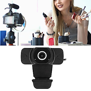 YYOYY 1080P/30FPS PC Webcam with Noise-Cancelling Microphone, USB Computer Web Camera for PC, Laptop and Desktop, Plug and Play, Webcam for Video Conferencing