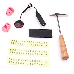 kesoto African Kalimba Tuning Hammer Tool+Finger Gaurds+Note Sticker+Pickup Piezo