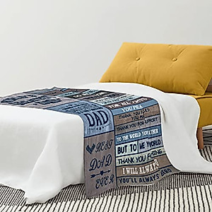 NAZZIUL Dad Birthday Gift,Gifts for Dad Blanket,Dad Gifts from Daughter - Dad Gifts from Son, Gifts for Daddy,Father Gifts,Gifts for Dad Who Wants Nothing,Dad Gift Ideas Throw Blanket 60"x50"