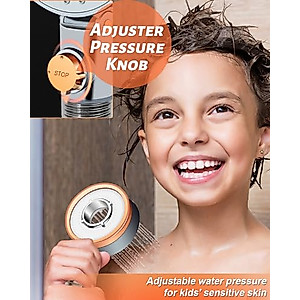 Luxsego Filtered Shower Head with Handheld Spray for Skin and Hair Care, High Pressure Shower Heads with Filters for Hard Water, Hydro Jet Showerhead Set Includes Hose, Bracket and Mineral Beads