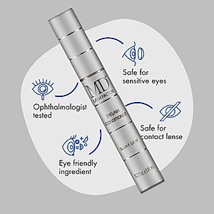MD Lash Factor Eyelash Growth Serum| Enhances Your Natural Lashes For A Fuller, Longer & Denser Look | Eyelashs Enhancer for Women | 0.2 Fl Oz - 6 Month Supply
