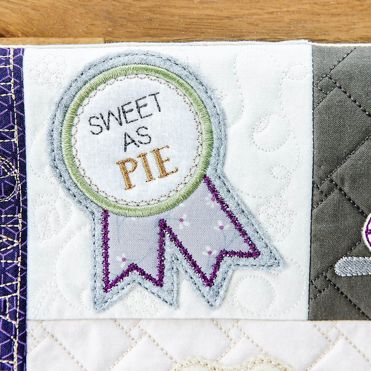 Kimberbell Embellishment Sweet As Pie Bench Pillow Kit: (15Pcs) Includes: Cork, String Leather, Felt, Flexi Foam, Vinyl, Pins, Pair with Bench Pillow Machine Embroidery Design KD5118