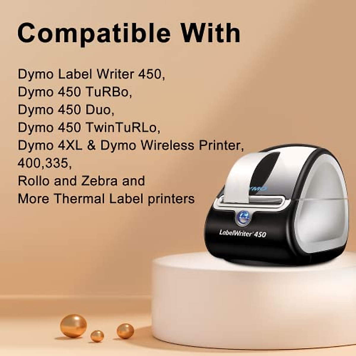 5000 Labels Compatible DYMO 30336 (1"x 2-1/8") Multipurpose Labels use for DYMO LabelWriter 450 450 Turbo 4XL & Zebra Desktop Printer(10 Rolls 5000 Labels)