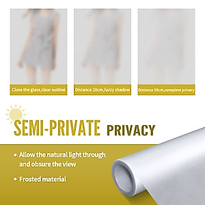 BoeHiop Window Privacy Film, Luxury Gold Green Palm Leaves Frosted Window Clings, Decorative Glass Covering Decals, Non-Adhesive Vinyl, 17.7 x 23.6 in