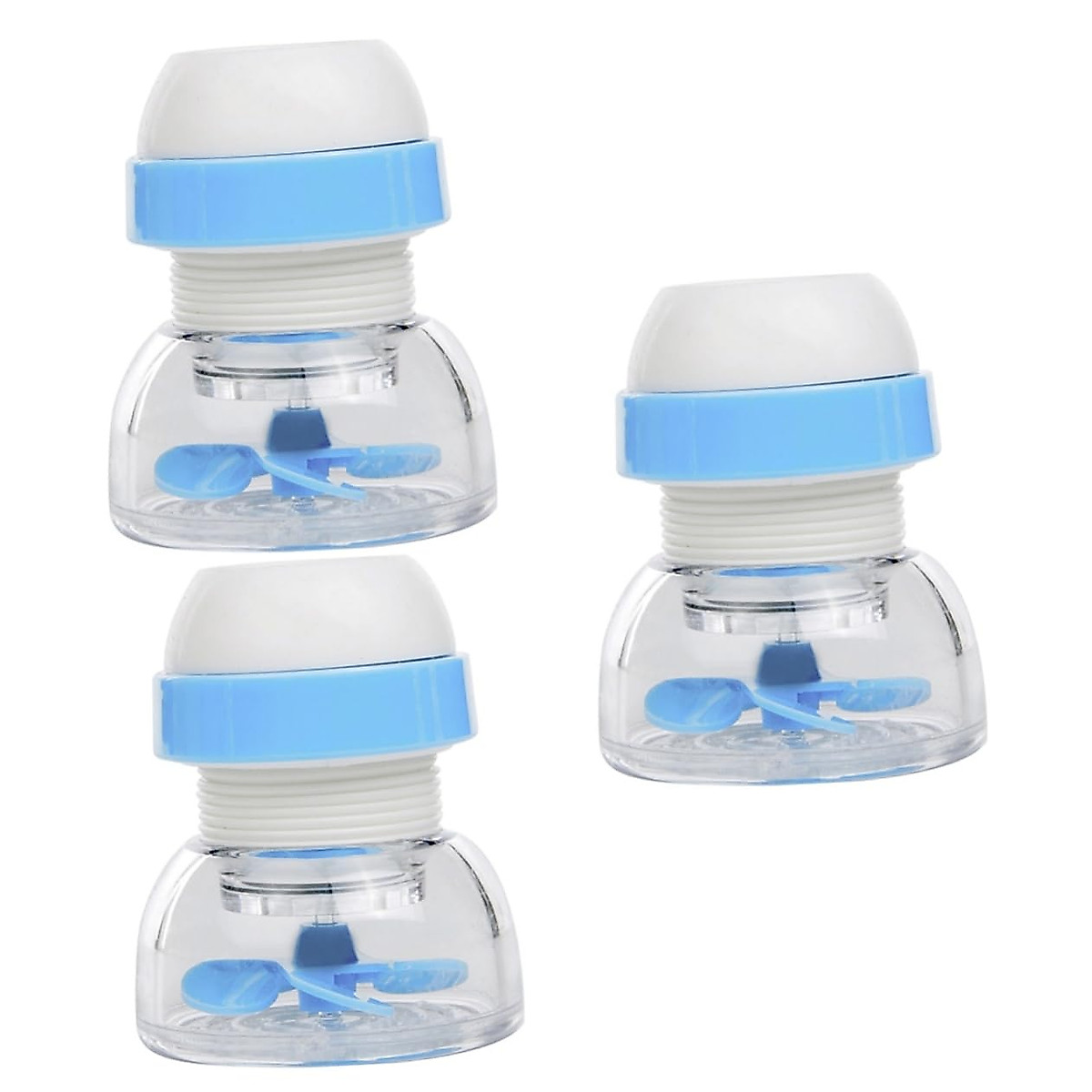 DOITOOL 3pcs 360 Sprinklers Sink Hose Sprayer Showerhead Extender Over Sink Strainer Bathroom Faucet Sprayer Nozzle Kitchen Faucet Sprayer Tap Splash Pvc Extension To Rotate