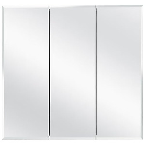 Design House 25 Inch Cyprus Bathroom Medicine Cabinet, Wall Mounted, Mirror, Clear Gloss, 590331