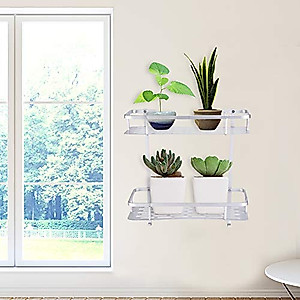 Aluminum Bathroom Storage Rack, Bathroom Storage Shelf, Sturdy Living Room for Home Bathroom Kitchen