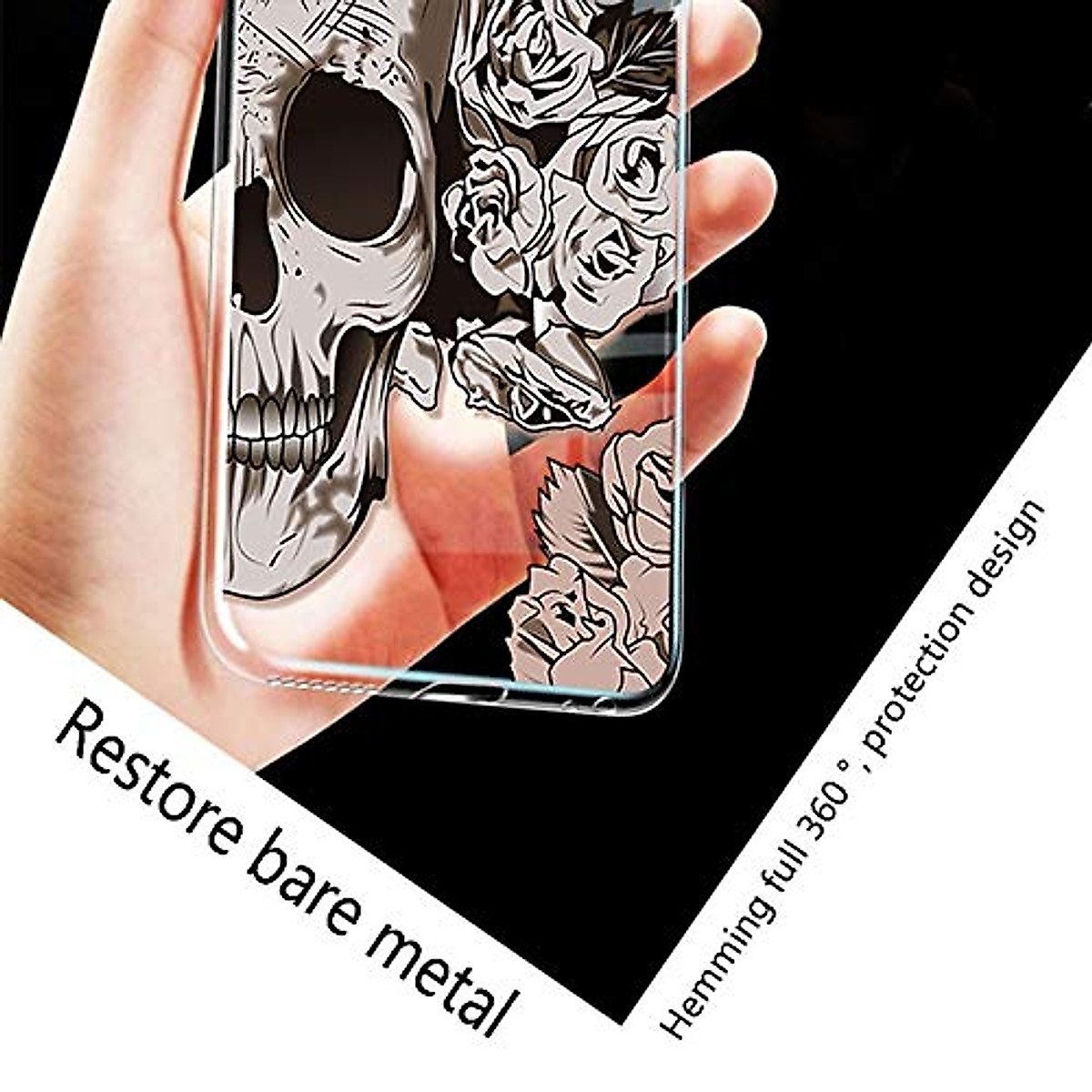 Phone Case for Oukitel C22 5.86 Inch, with [2 x Tempered Glass Screen Protector], KJYF Clear Soft TPU Shell + Ultra-Thin Anti-Scratch Anti-Yellow Case for Oukitel C22 - YB43