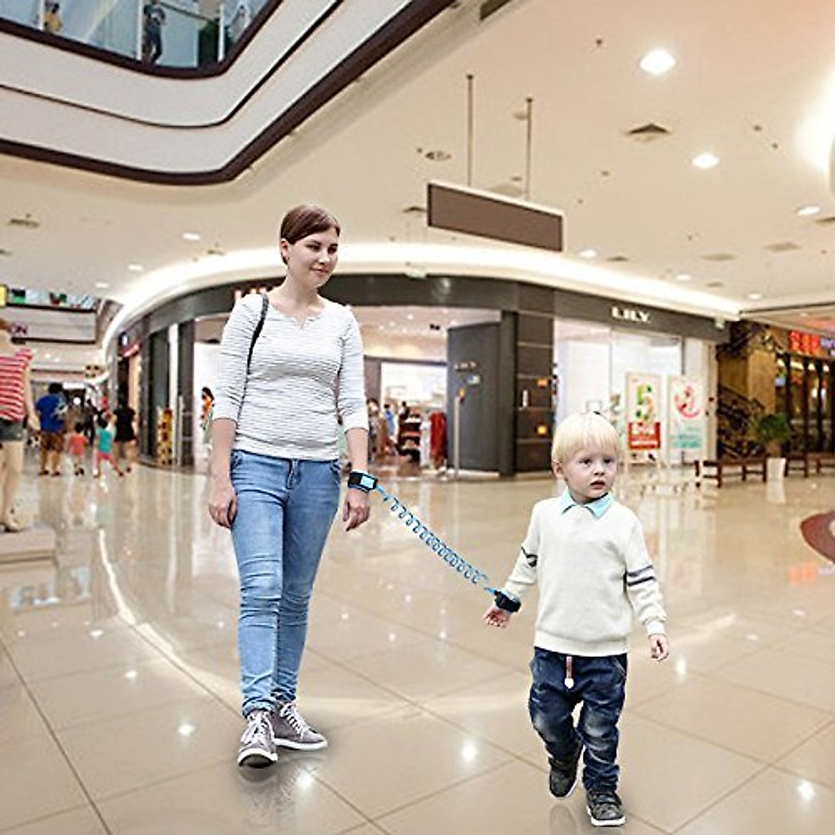 Toddler Safety Leash for Kids & Child | Baby Wrist Leash for Walking - Upgraded Version with Lock-Blue