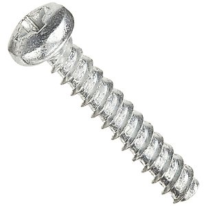 Small Parts 0208LPP Steel Thread Rolling Screw for Plastic, Zinc Plated, Pan Head, Phillips Drive, #2-28 Thread Size, 1/2" Length (Pack of 100)
