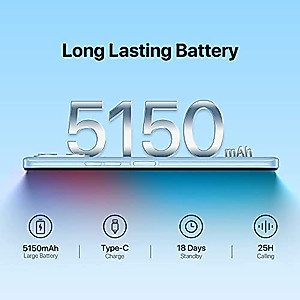 UMIDIGI C1 Cell Phone Unlocked,Android 12 GO 5150mAh Battery with 6.52" Full Screen T-Mobile Smartphone 2GB RAM+32GB ROM 256GB Expandable 13MP Camera Mobile Phone
