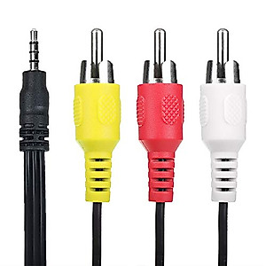 Digipartspower 5ft AV A/V Audio Video TV Cable Cord Lead for Canon ZR10 ZR25 ZR40 ZR45 ZR50 ZR60 MC