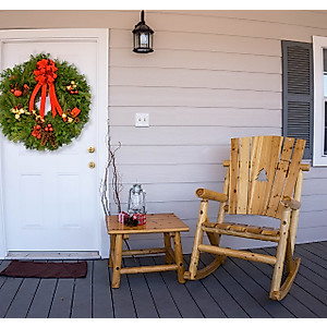 Leigh Country TX 95104 Aspen Single Rocker with Pine Tree Cutout, Natural