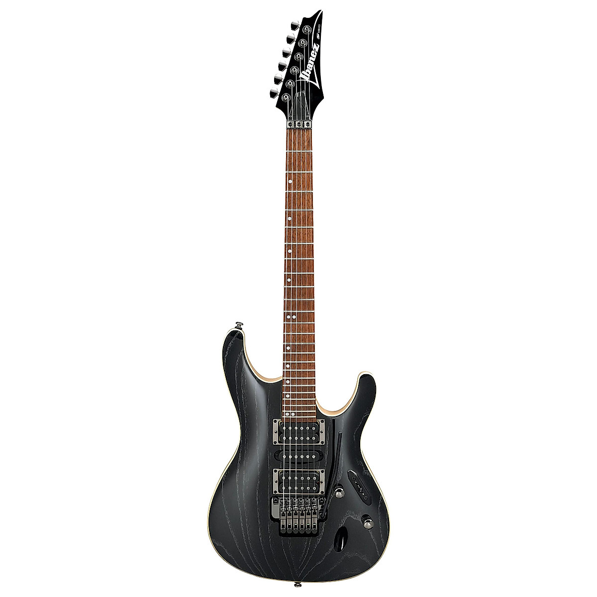 Ibanez S570AH Standard 6-String Electric Guitar (Silver Wave Black, Right-Handed)