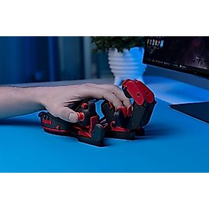AZERON Cyborg Gaming Keypad – One Handed for PC – with Analog Thumbstick and 29 Programmable Keys – 3D Printed Customized – for Righties (Galaxy Purple)