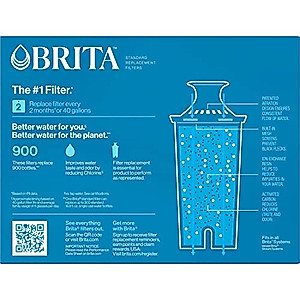 Brita Water Pitcher Replacement Filters, White 3 Filters