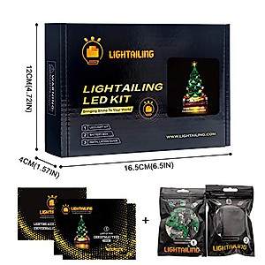 LIGHTAILING Light Set for (Creator Christmas Tree) Building Blocks Model - Led Light kit Compatible with Lego 40338(NOT Included The Model)