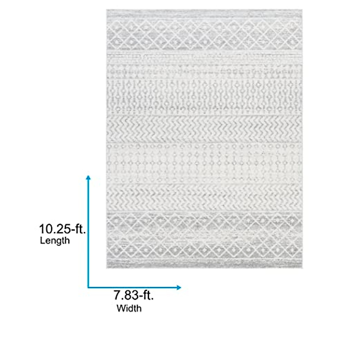 Artistic Weavers Chester Boho Moroccan Area Rug,7'10" x 10'3",Grey