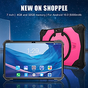 ASHATA Kids Tablet, 7inch HD Tablet for Android 10, 1GB 16GB ROM Octa Core CPU Tablet for Kids, 2.4G 5G Bluetooth 4.0 3000mAh Battery Gaming Tablet ()