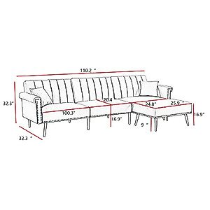hansones 65'' 3-in-1 Folding Sofa Bed – Queen Size Pullout, Modern Chenille Fabric, 360° Swivel Table, Easy Assembly – Perfect for Living Room