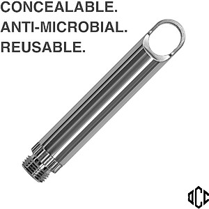 The TiPick - World's Smallest Titanium Toothpick | EDC Keychain Tool Camping Toothpick | Outdoor Concealable Micro Toothpick with Protective Case Holder (2 PACK)