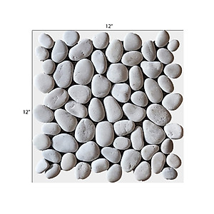 Casual Elements Stone Wall Pebbles, White