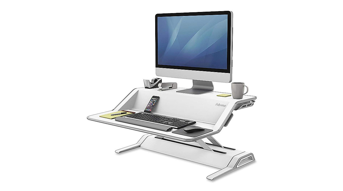 Fellowes Lotus Sit-Stand Workstation Desk - Adjustable & Fully Assembled